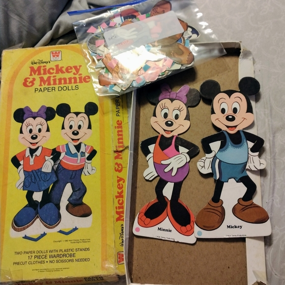 Whitman | Toys | Vintage 982 Whitman Mickey Minnie Mouse Paper Dolls ...